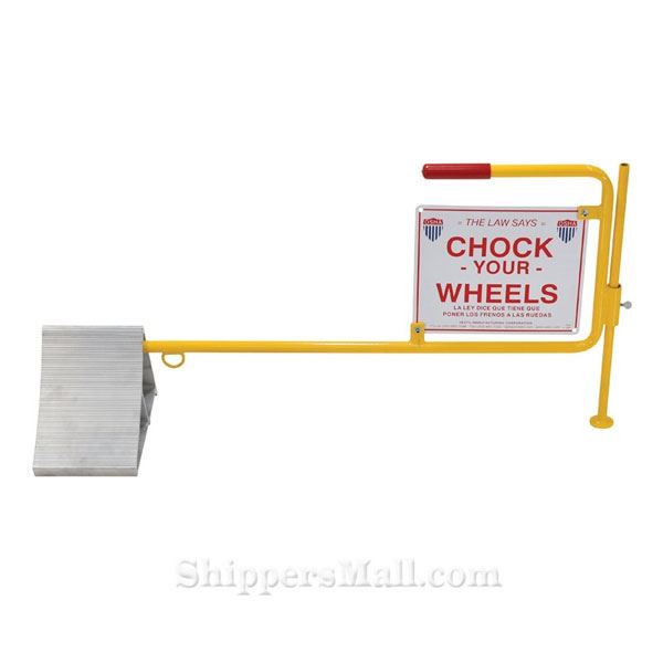 Aluminum simi truck wheel chock with sign "Chock Your Wheels" Chock ...