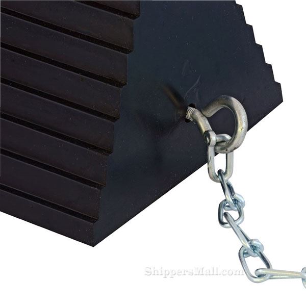Molded Rubber Wheel Chock Chain Hanger 8 In. x 11 In. x 6 In. Black ...