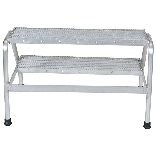 Aluminum Step Stand - 2 Step Wide Welded, Part number: SSA-2W|Shippers Mall