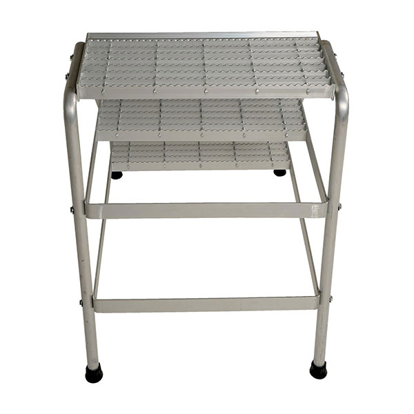 Aluminum 3 Step Knock Down Stand 500 Lb. Capacity Silver|Shippers Mall
